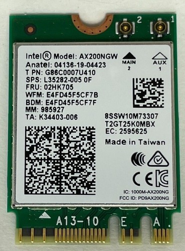 Intel - AX200.NGWG.NV - WiFi AX200 Wireless Network Card 802.11ax ...
