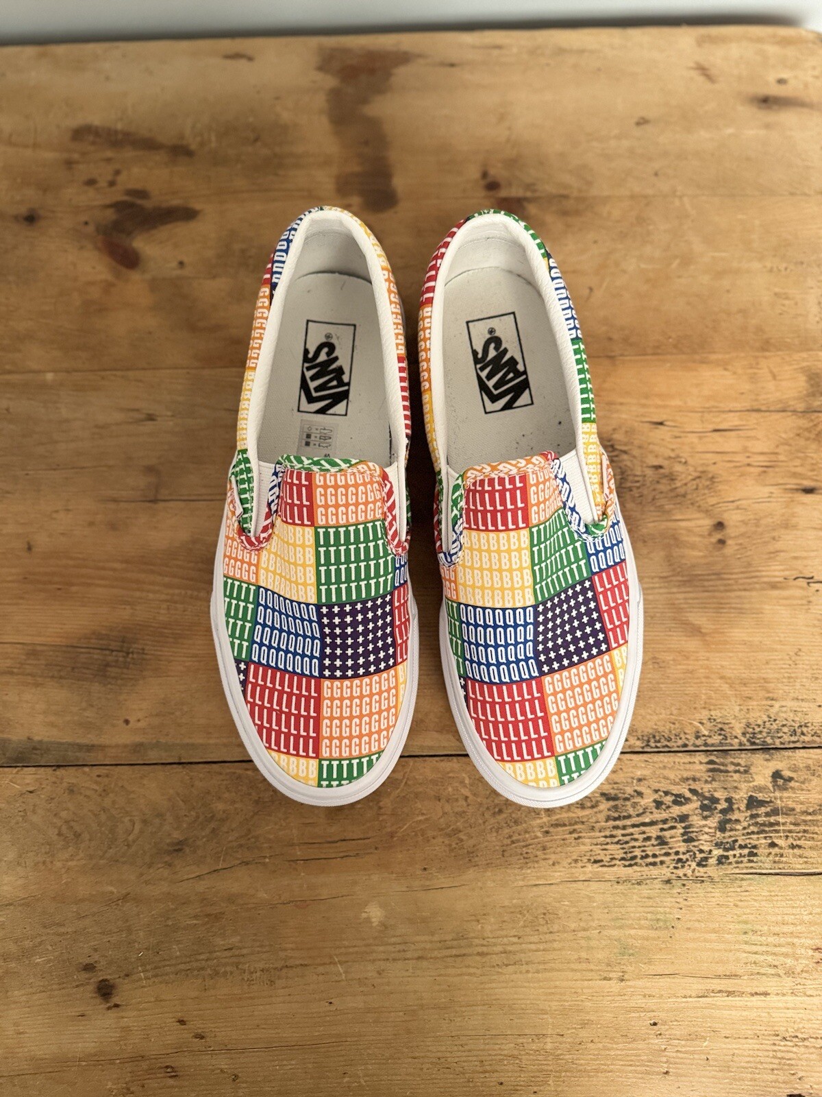Vans Classic Slip-On Multicolored Gay Pride Rainbow S… - Gem