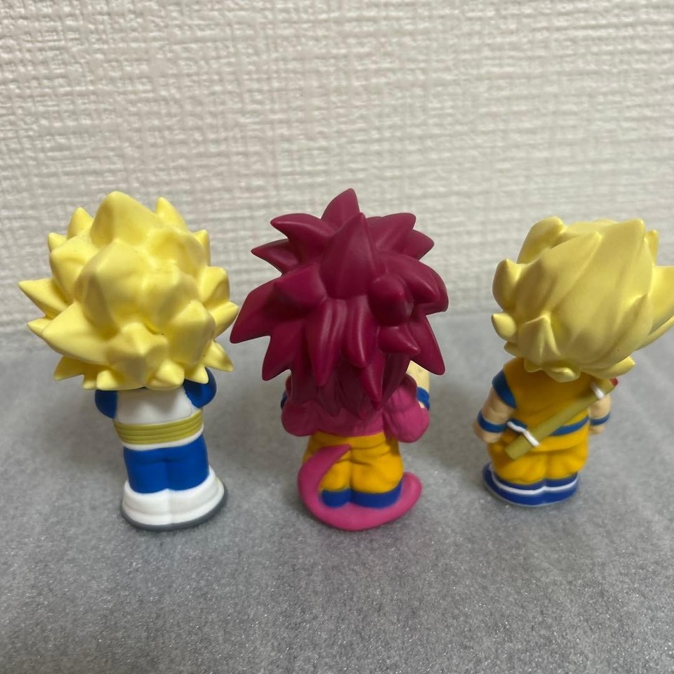 Dragon Ball figures Son Goku Vegeta 3-Piece Set Super Saiyan 3 4 Vinyl ...