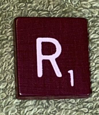 Vintage Deluxe Edition Scrabble Game - Red Letter Tile “R” Replacement ...