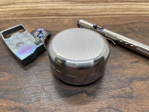 GIGA Polished GREEK Ascoloy Meton-Vault Candy Box Pill Box Stash box ...