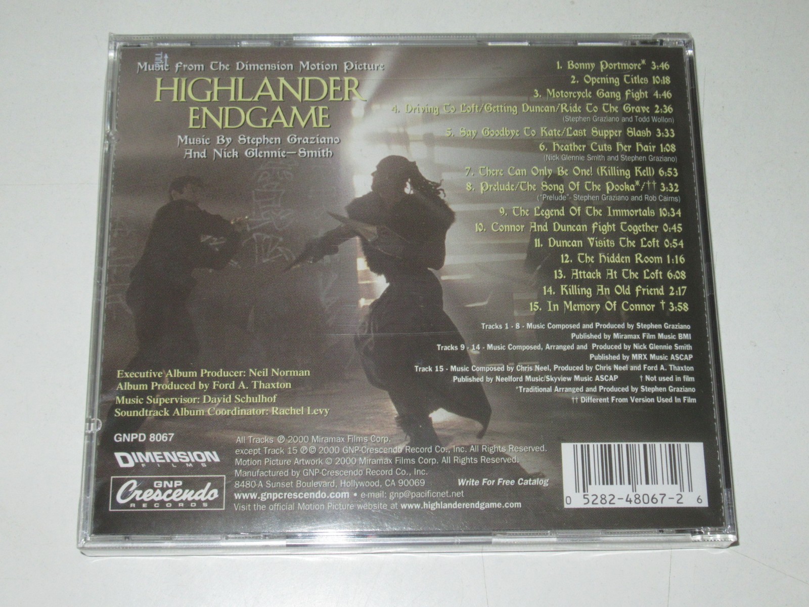 Highlander: Endgame by Original Soundtrack (CD, Sep-2000, GNP/Crescendo ...