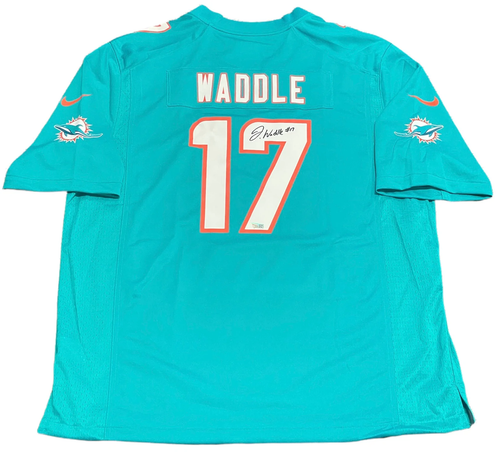 Jaylen Waddle Autographed Miami Dolphins Aqua Jersey (Fanatics) | eBay