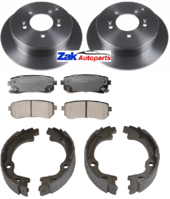 FOR KIA PRO CEED & KIA CEED REAR BRAKE DISCS AND PADS WITH HANDBRAKE ...