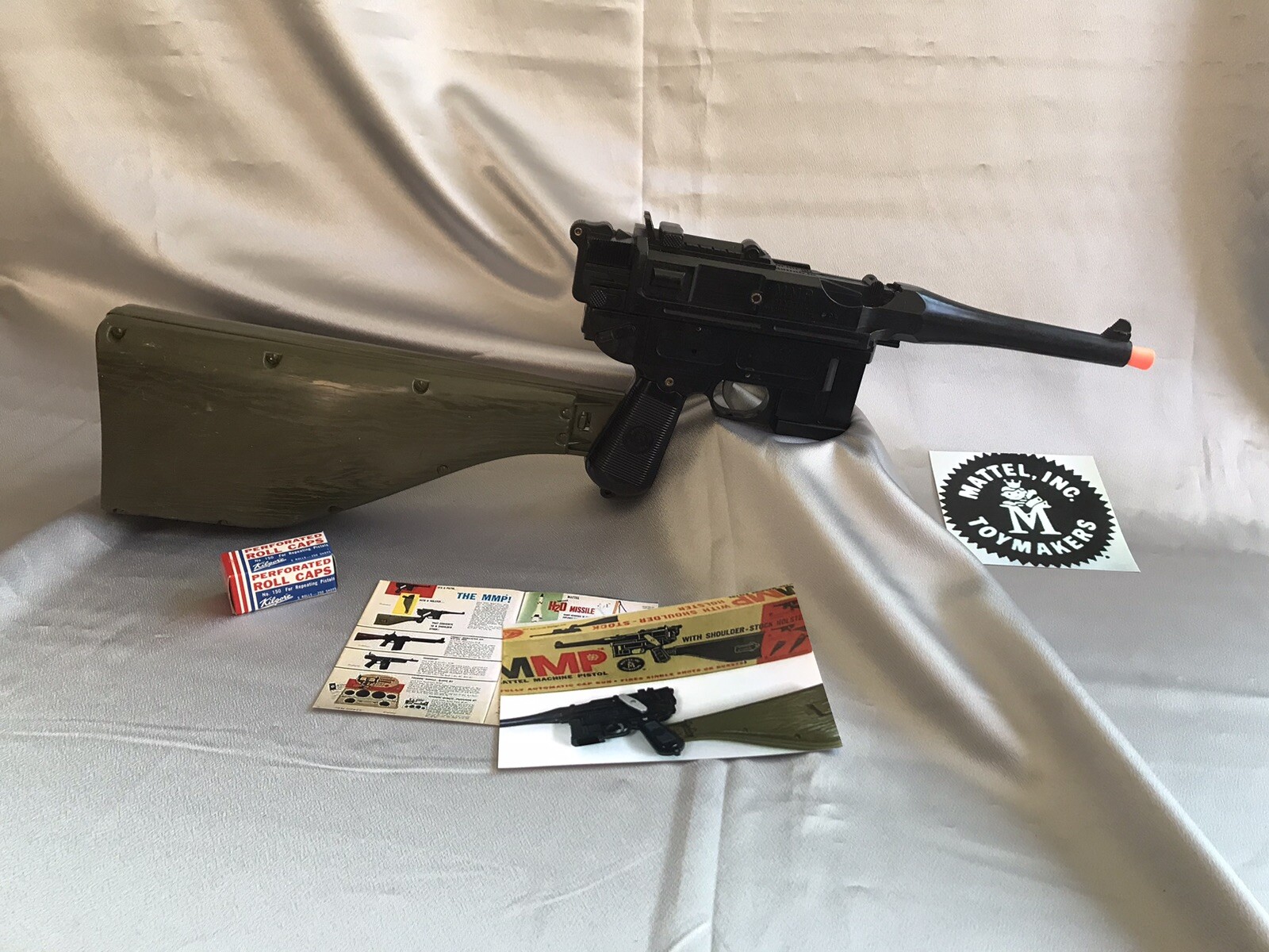 VERY RARE MATTEL VINTAGE 1958 MMP MATTEL MACHINE PISTOL CAP GUN - FULL ...