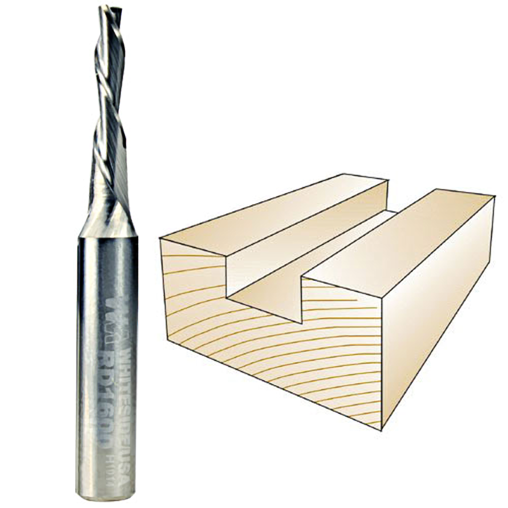 Whiteside #RD1600 Solid Carbide Two Flute Down Cut Standard Spiral ...