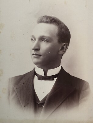 1890’s Handsome Young Man Vintage CABINET CARD PHOTO Clyde OHiO | eBay