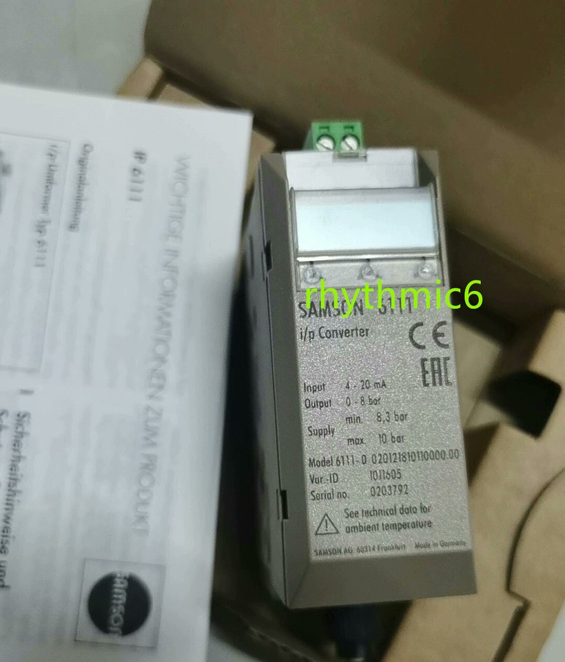 Brand New SAMSON 6111 Gas-to-electricity conversion module SAMSON 6111 ...