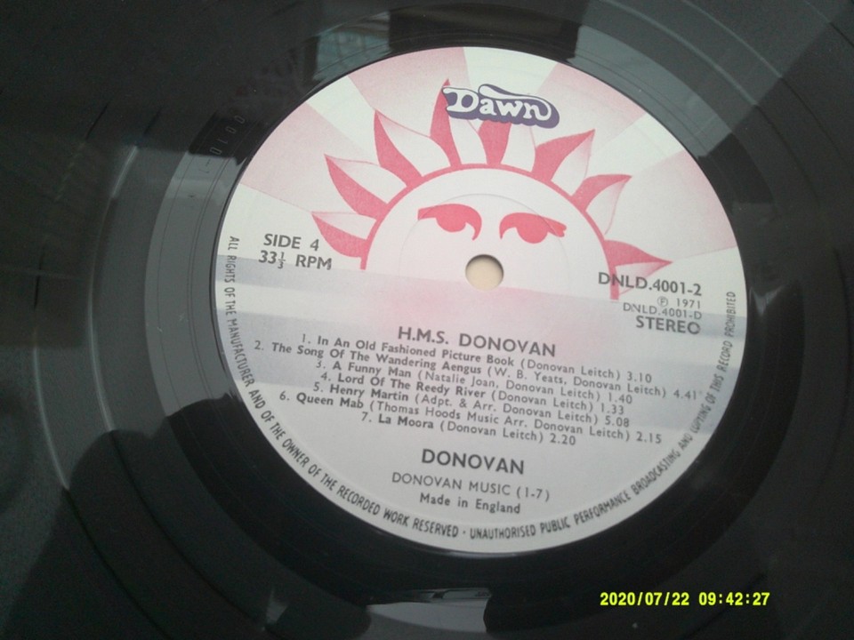 DONOVAN HMS Donovan 1972 DAWN double LP superb EX+ | eBay