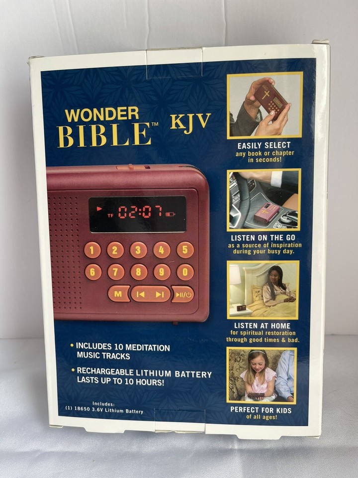 Wonder Bible Audio Player 43140 NEW Tested Open Box. Discreetly open on ...
