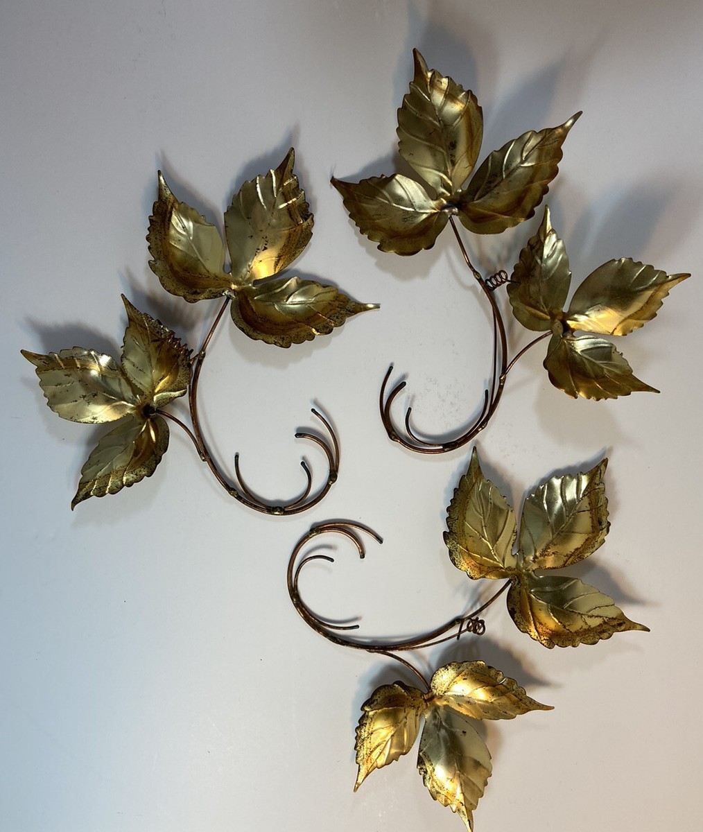 Retro Metal Leaf Wall Art Classic Ginkgo Leaf Iron Wall Sculpture