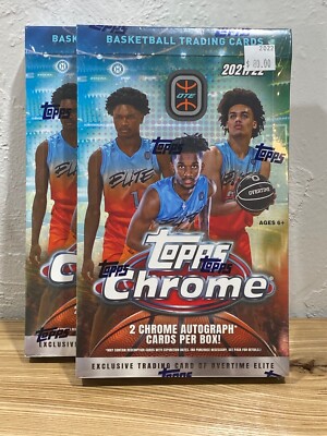 2021-22 Topps Chrome Overtime Elite OTE Basketball Sealed Hobby Box 2 ...