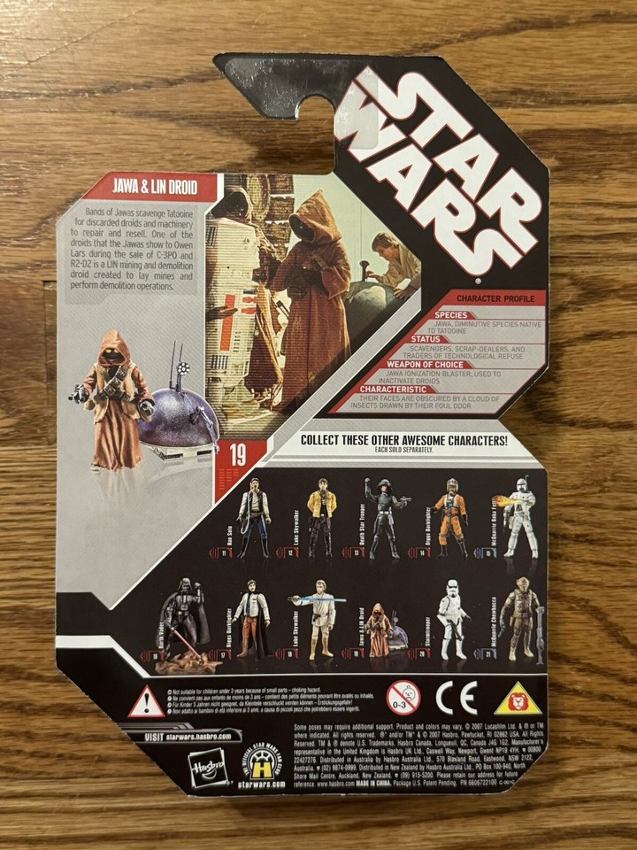 NEW Star Wars Jawa & Lin Droid Figure #19 Exclusive Coin 30th ...