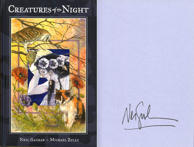 Neil Gaiman SIGNED AUTOGRAPHED Creatures of the Night HC 1st Ed 1st ...