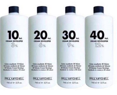 Paul Mitchell Cream Developer - for Color (Pick Volume or % and Size ...