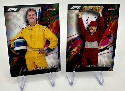 Topps Finest Formula 1 2024 F1 # Michael Schumacher # 2x Base Cards 73 ...