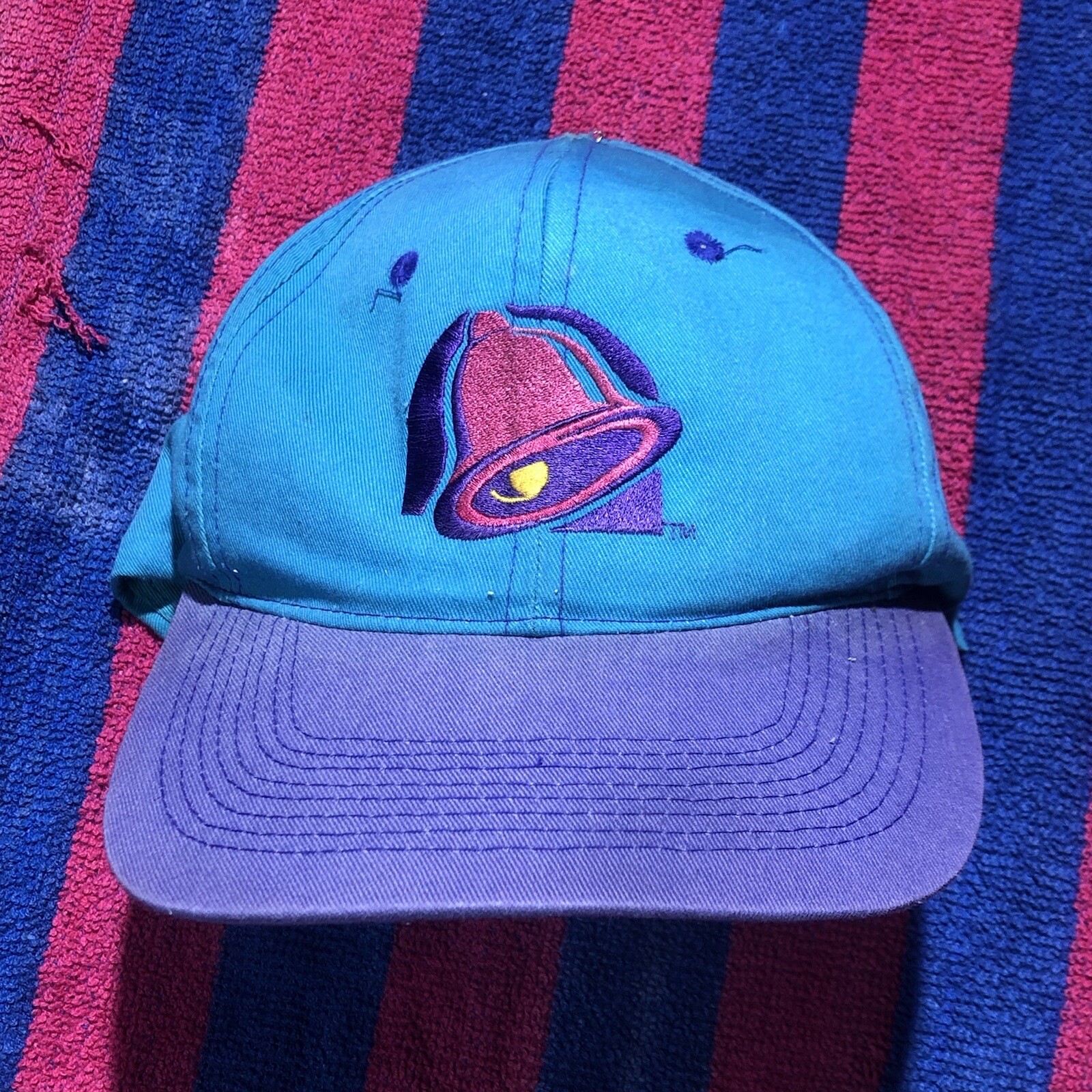 Distressed and Worn Kids Sized Taco Bell Hat 90s - Gem