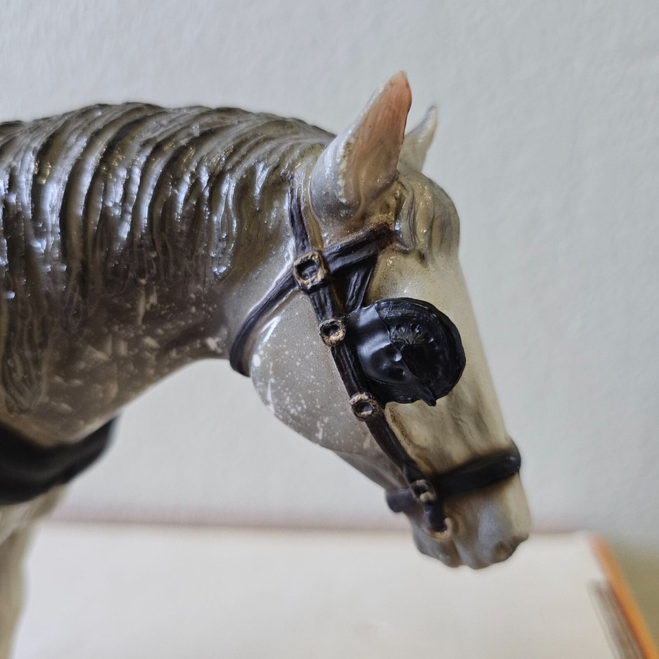 Breyer Horse Old Timer Glossy Dapple Grey #205 With Hat Traditional ...