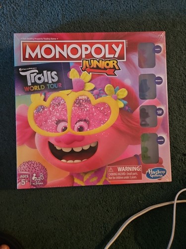 Monopoly Junior Trolls World Tour Board Game Family Fun New & Sealed ...