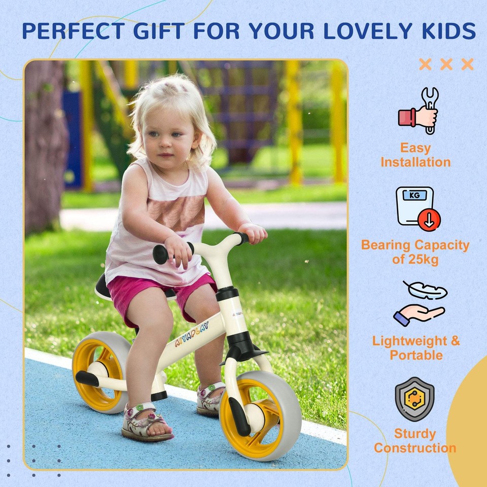 AIYAPLAY 8" Balance Bike, Lightweight Training Bike for Children, with ...