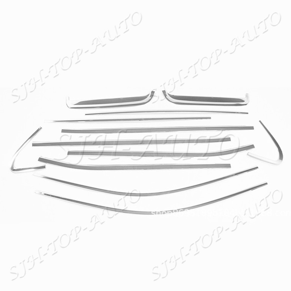 For GMC Sierra 1500 4-Door 2019-2026 Chrome Silver Window Sill Strips ...