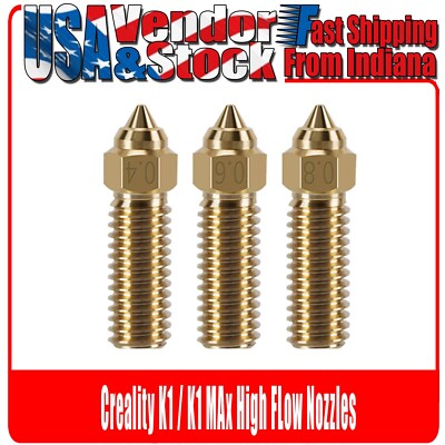 Creality K1 Series Nozzle, K1, K1C K1 MAX High Flow Nozzle, Brass ...