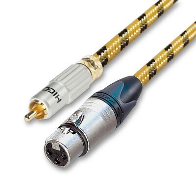 Locking RCA to Mono Female XLR Lead. HiCon Phono Plugs. Sommer Vintage ...