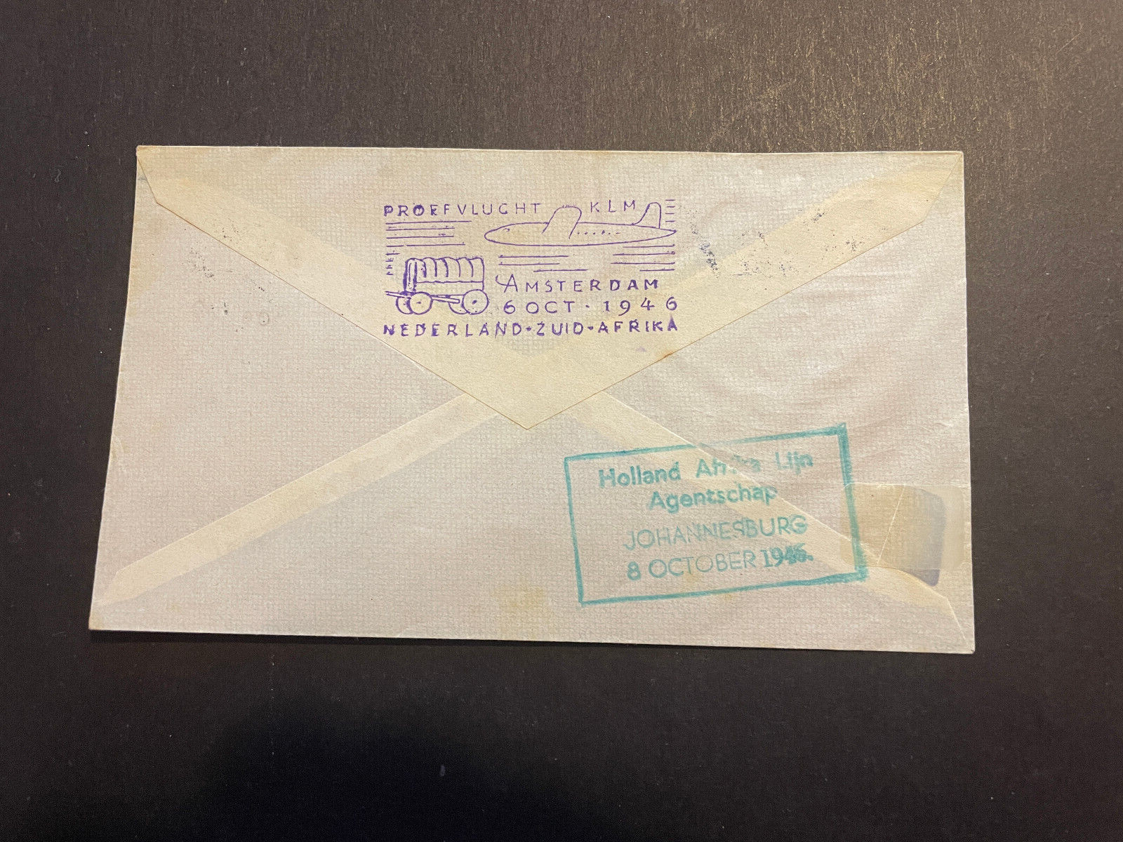 KLM Airmail, Netherlands to South Africa, 1946, Mic#445 & 448x4, Crisp ...