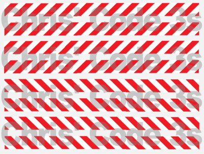 Code 3 Adhesive Vinyl Decal Suit 1/76 & 1/50 - chevron strips - red and ...