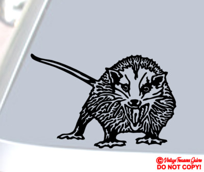 POSSUM Vinyl Decal Sticker Car Window Bumper Wall ANGRY MEAN SNARLING ...