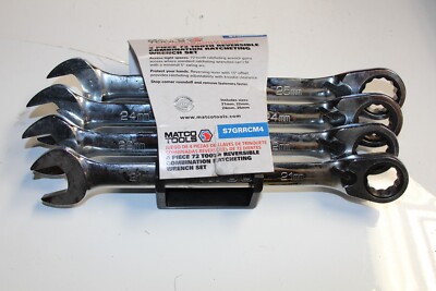 MATCO TOOLS S7GRRCM4 4 PIECE 72 TOOTH REVERSIBLE COMBI RATCHETING ...