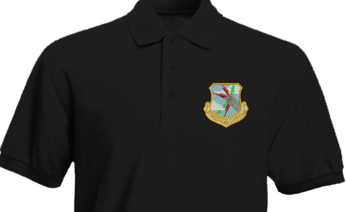 USAF Strategic Air Command SAC Air Force Embroidered Polo Shirt | eBay