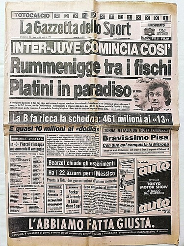 Gazzetta Dello Sport November 18 1985 Pisa Wins Mitropa Cup Debrecen 2-0 | eBay