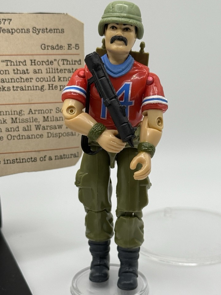 GI Joe 1985 Bazooka 100% Complete w/ FILE CARD Hasbro Action Figure 80s ...