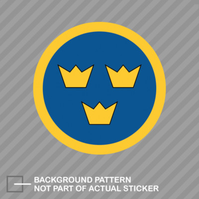 Swedish Air Force Roundel Sticker Decal Vinyl Sweden SWE SE | eBay