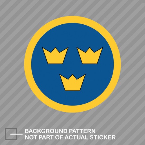 Swedish Air Force Roundel Sticker Decal Vinyl Sweden SWE SE | eBay