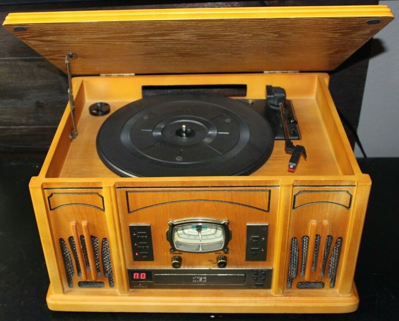 Excalibur RD54 Record Player CD AM/FM Radio Combo Portable Cabinet ...