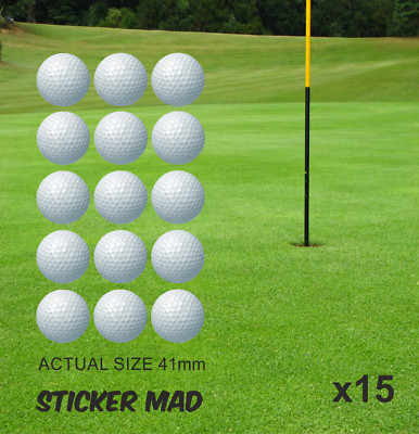 BALLS Stickers Set x 15 Actual size 41mm Gloss (HIGH QUALITY) Titleist ...