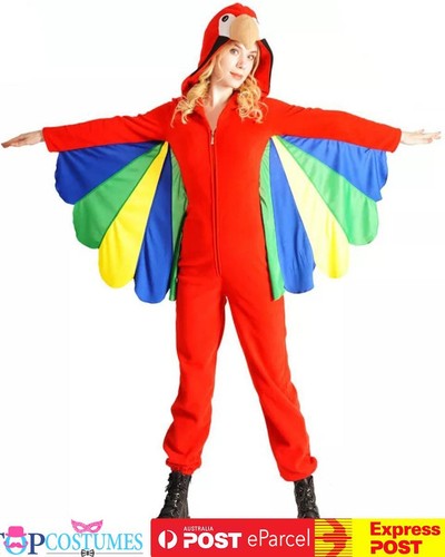 Parrot Costume Womens Zoo Animal Bird Fancy Dress Up Outfit Book Week ...