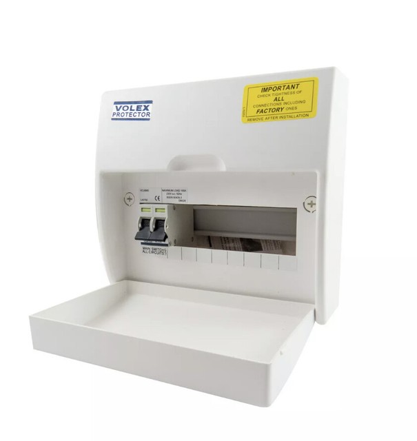 "" Volex Protector 5 Way Insulated Consumer Unit Wth 100a Main Switch ...