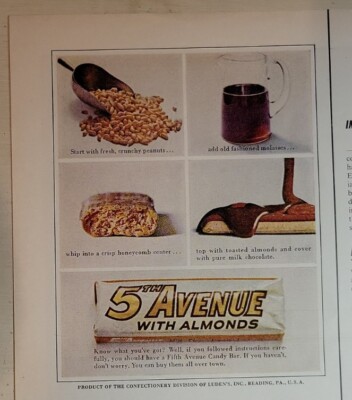 1965 5th Avenue candy bar with almonds vintage ad | eBay