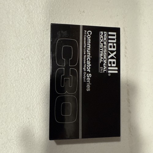 Maxell C30 Cassette Tape Professional Industrial Communicator Series ...