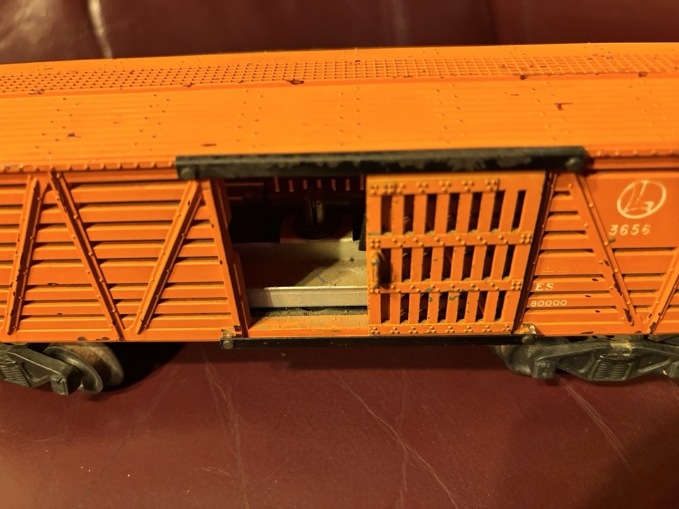 LIONEL O Gauge #3656 Stock Cattle Box Car | eBay