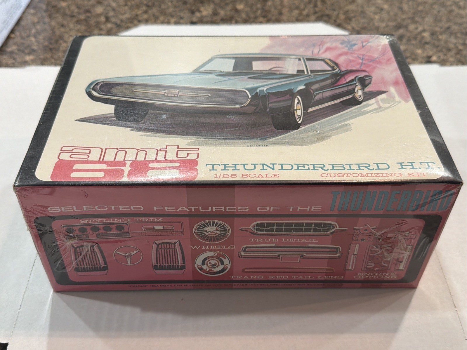 AMT 1968 FORD THUNDERBIRD ORIGINAL FACTORY SEALED KIT!! #6228! CIRCA ...