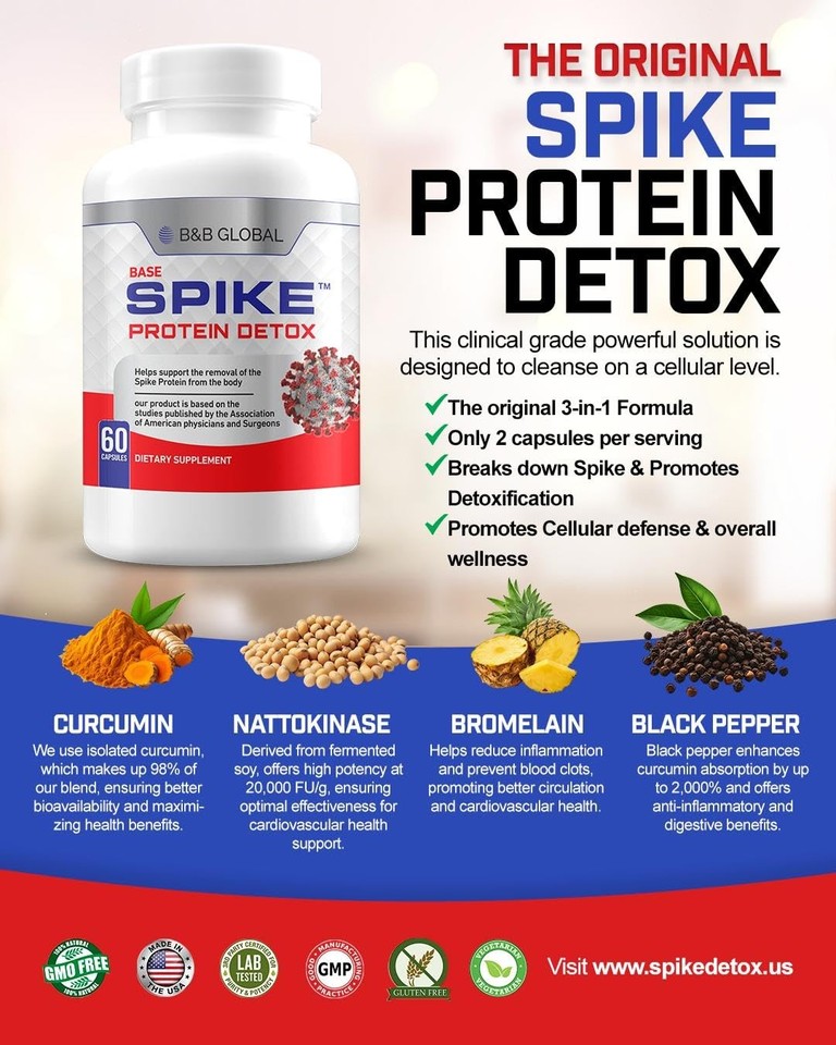 Spike Protein Detox - Spike Support Supplement with Nattokinase 4000Fu ...