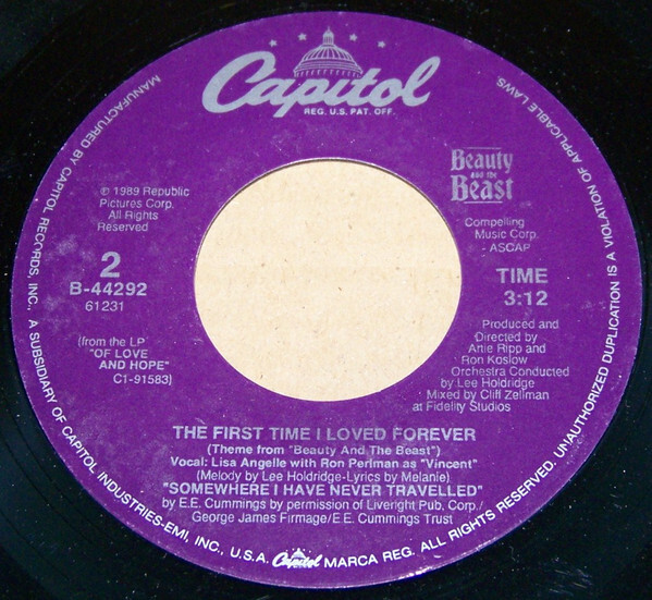 Lisa Angelle - The First Time I Loved Forever 1989 7", Single Capitol ...