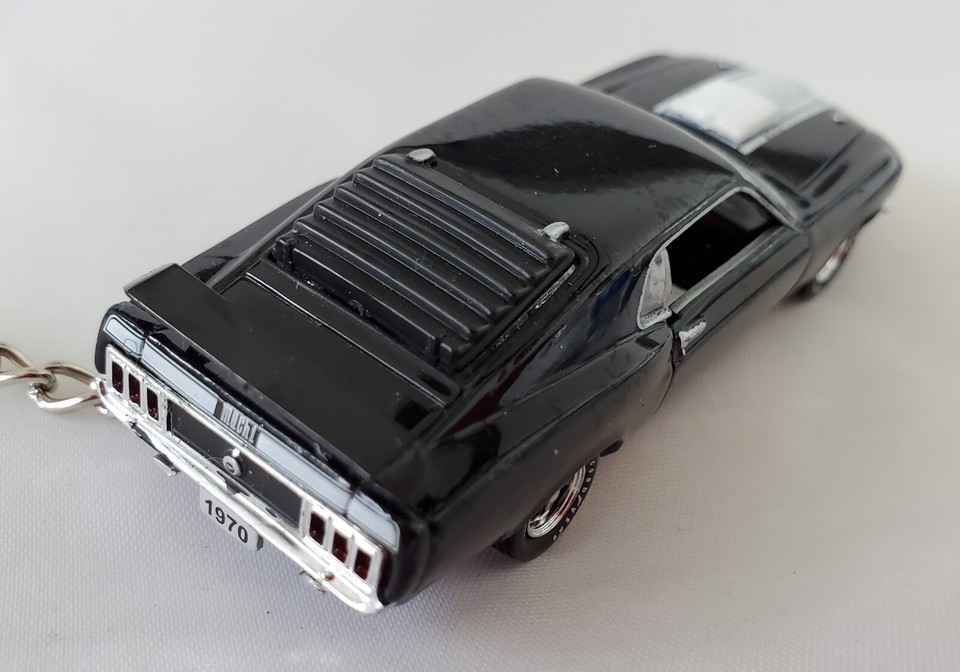 Keychain 1970 Ford Mustang Mach 1 351 Black White Pony '70 Rare Key ...