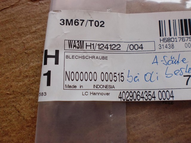 Mercedes-Benz W 126 Blechschraube N000000000515 A-Säule online kaufen ...