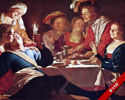 THE PRODIGAL SON PARTY & FEAST PAINTING BIBLE BIBLICAL ART REAL CANVAS ...