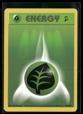 Pokemon Base Set 2 Grass Energy Card 127/130 | eBay